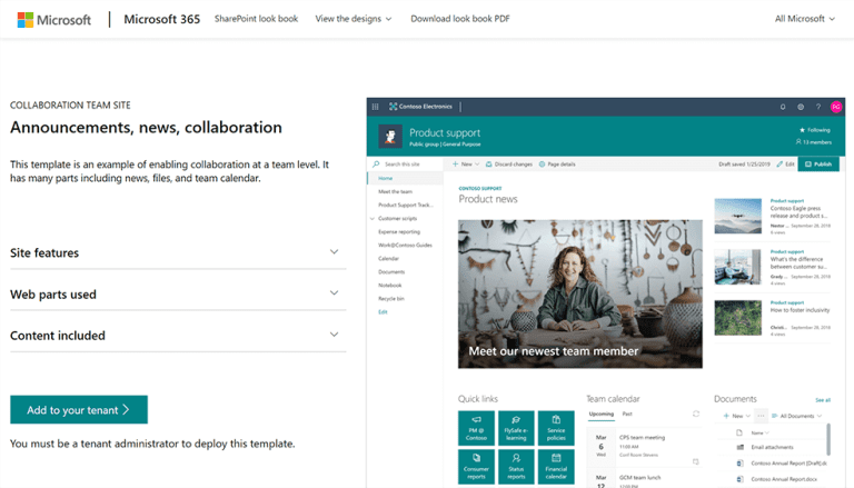 15 SharePoint Intranet Examples and Free Templates - Mesh