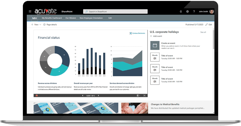 15 SharePoint Intranet Examples and Free Templates - Mesh