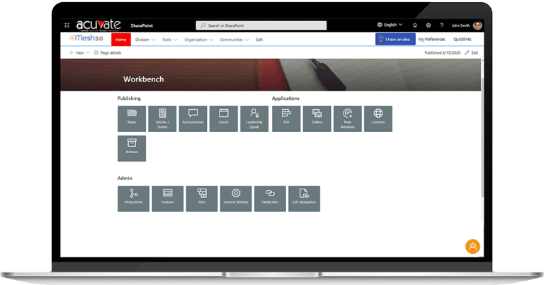 15 SharePoint Intranet Examples and Free Templates - Mesh